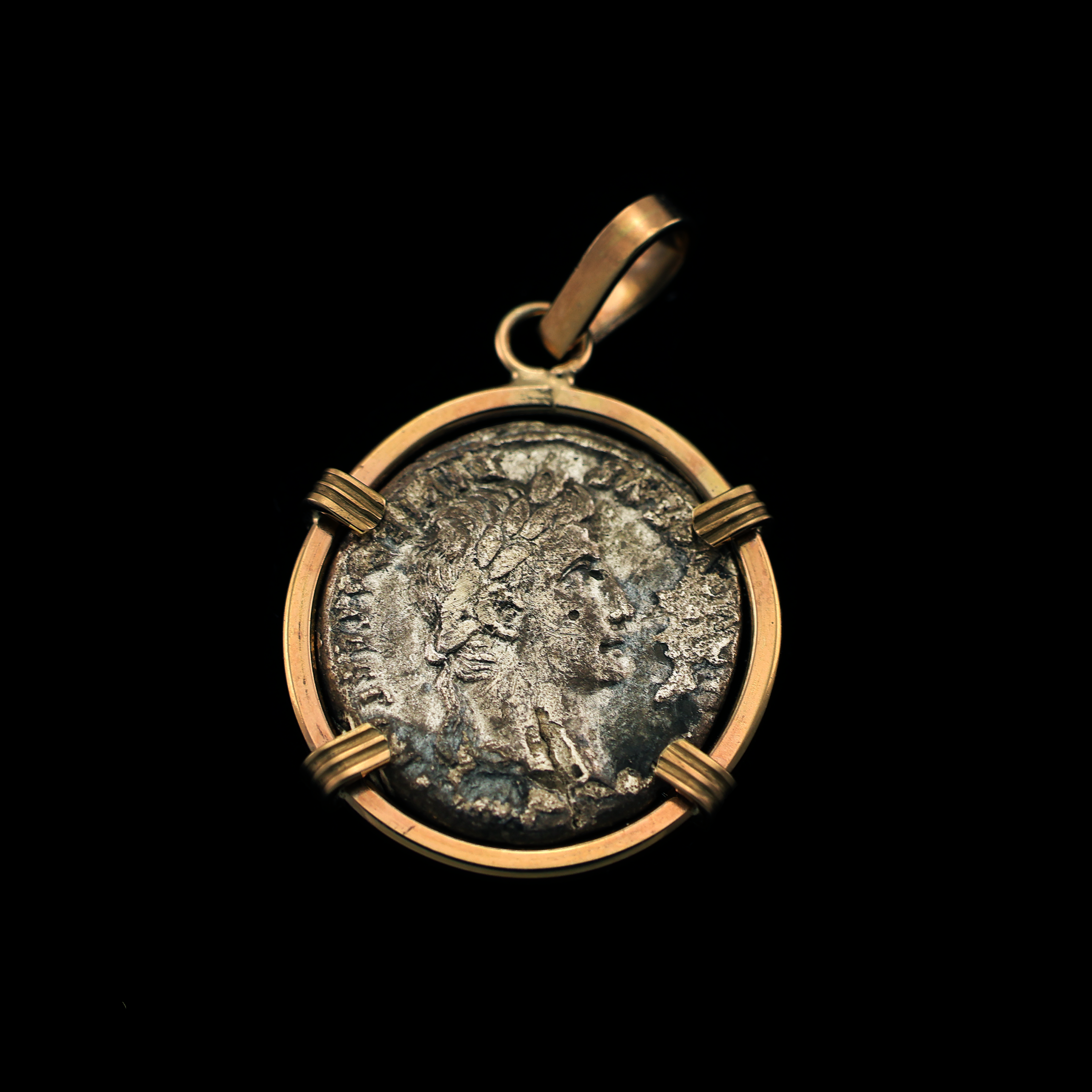 Emperor Augustus Denarius Pendant – Ancient Artifacts Shop